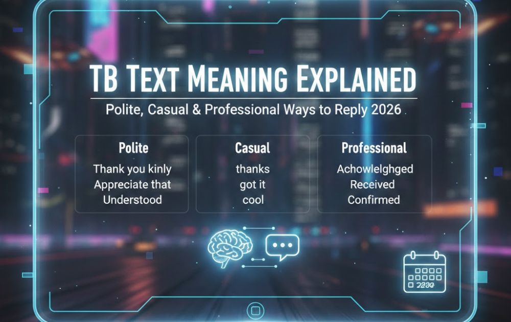 TB Text Meaning Explained: Polite, Casual & Professional Ways to Reply 2026